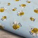 Bee Fabric by the Yard - Light Blue - Susybee - Clothworks - 100% ...