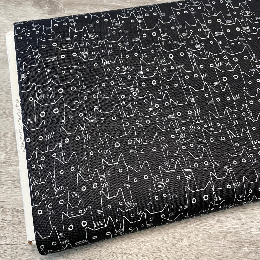 Cat Fabric by the Yard - Dear Stella - Having a Meowment- 100% Cotton ...