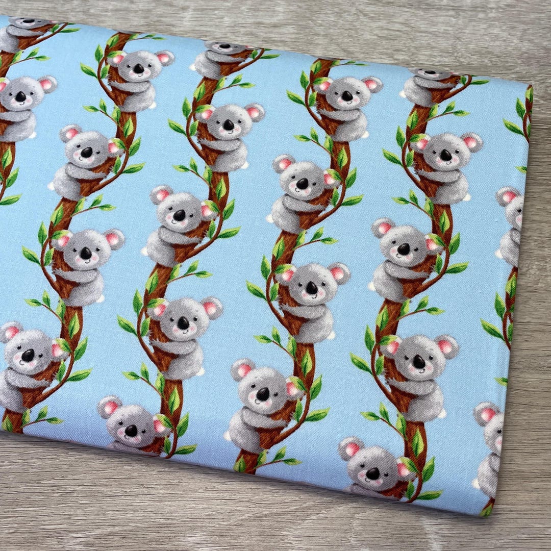 Koala Fabric 100% Cotton Henry Glass Koalas on Trees Party Animals by ...