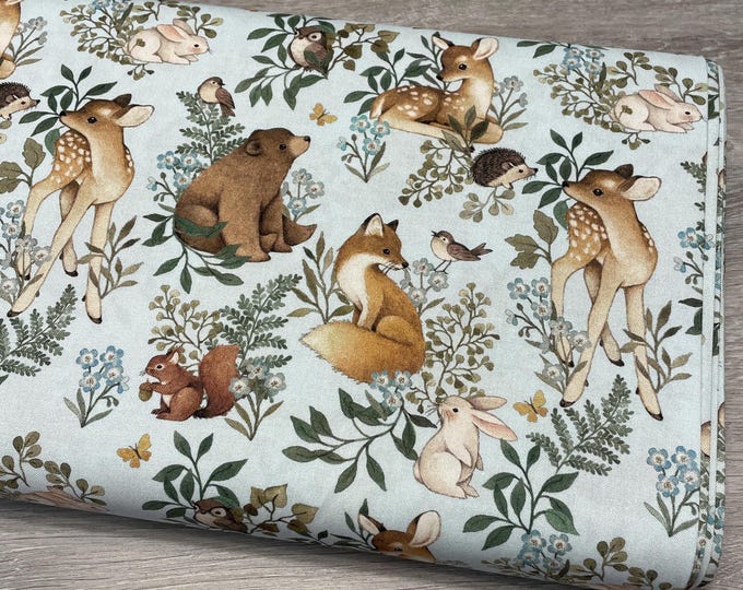 Forest Animal Fabric - Dear Stella - Forest Dreams Collection - 100% ...