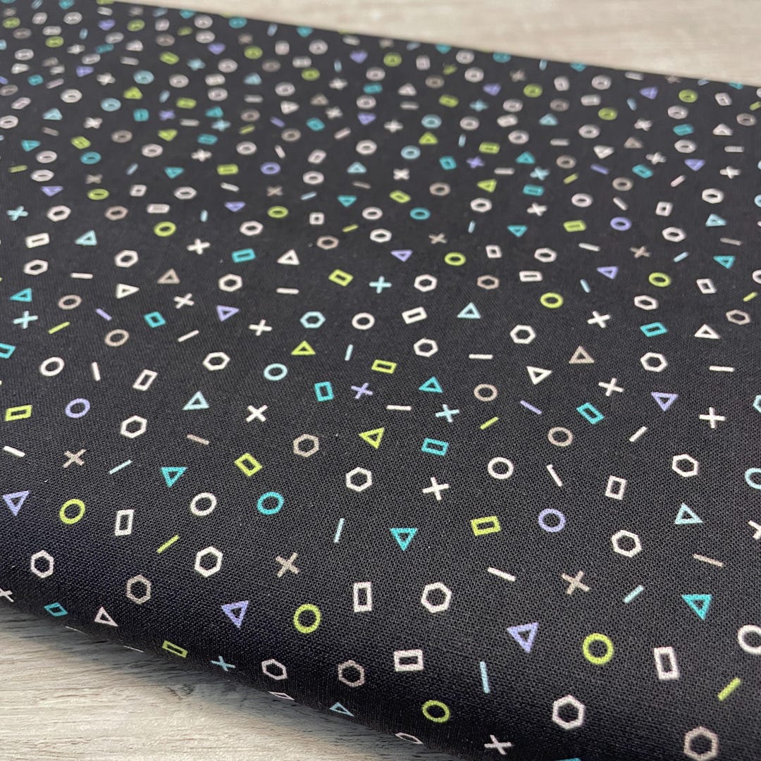 Gaming Fabric 80s Arcade Collection Gaming Icons 100% Cotton Fabric by ...