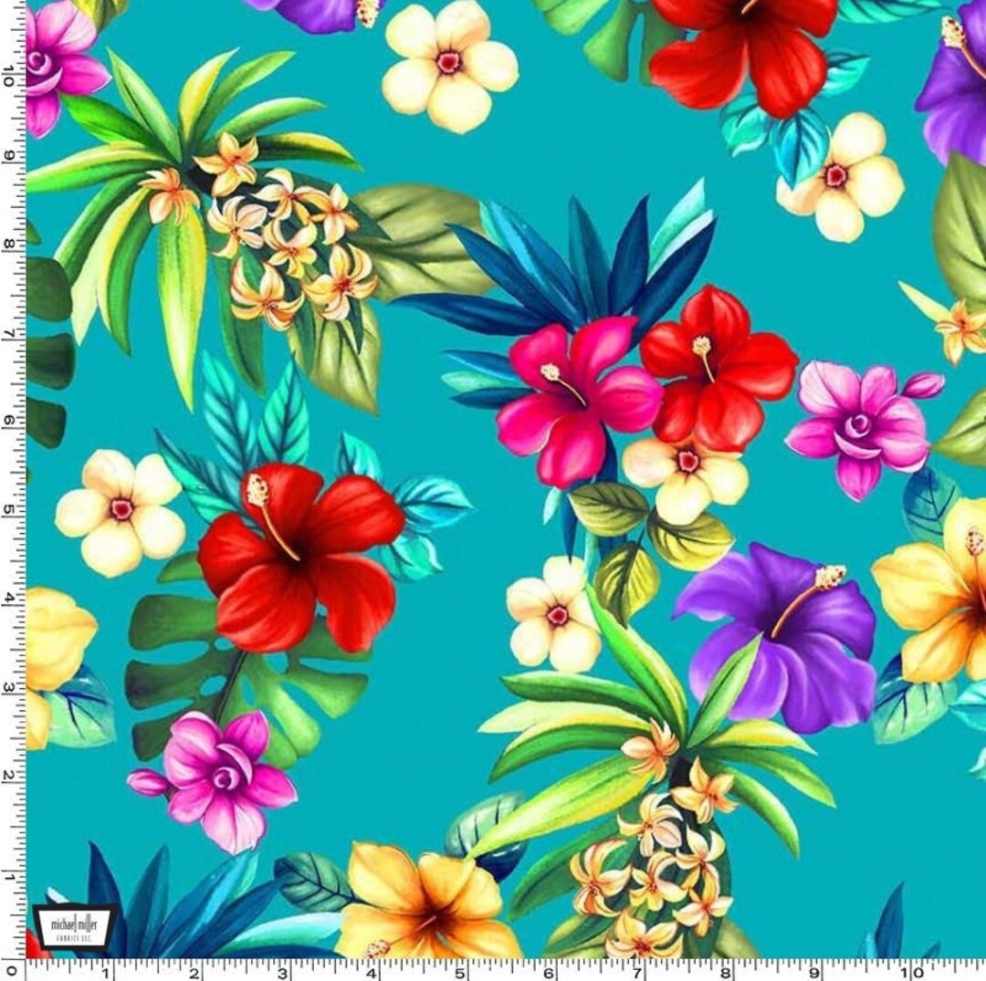 Hawaiian Shirt Material Beach Fabric Let's Get Tropical by Michael ...