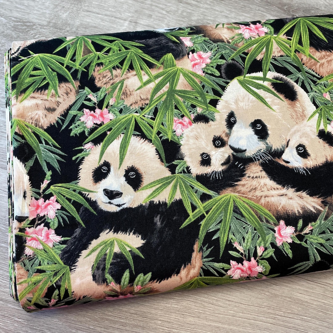 Panda Bear Fabric - 100% Cotton - Elizabeth's Studio - Baby Panda ...