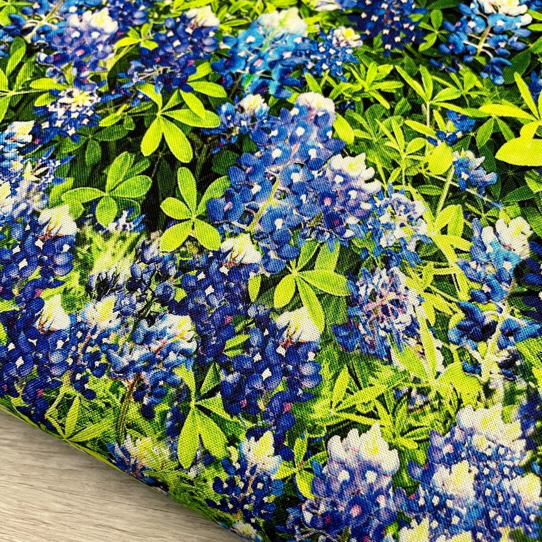 Bluebonnet Flowers - Benartex - 100% Cotton Fabric - Flowers of ...