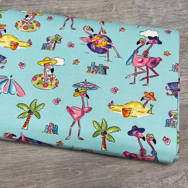 Flamingo Fabric - Etsy