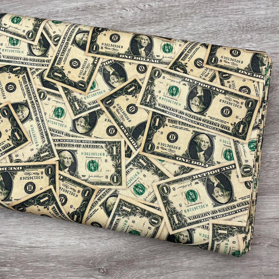 Money Fabric - Dollar Bills - 100% Cotton Fabric - David Textiles ...
