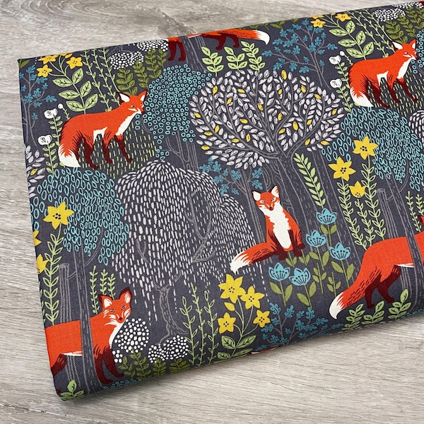 Fox Print Fabric - Etsy