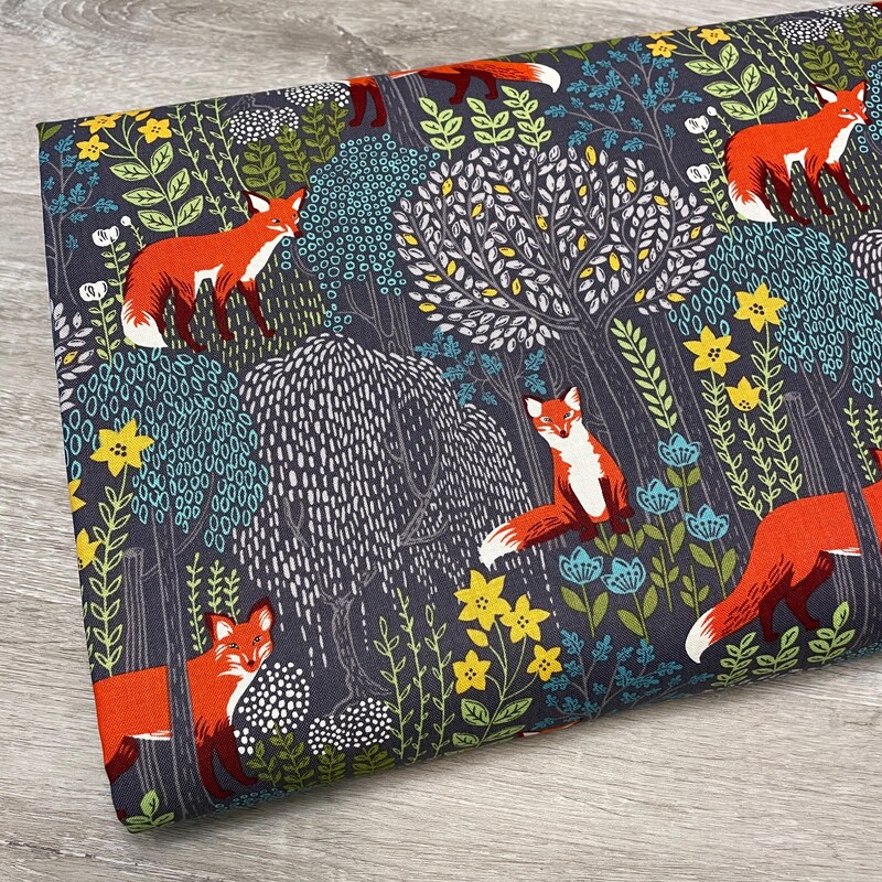 Fox Print Fabric - Etsy