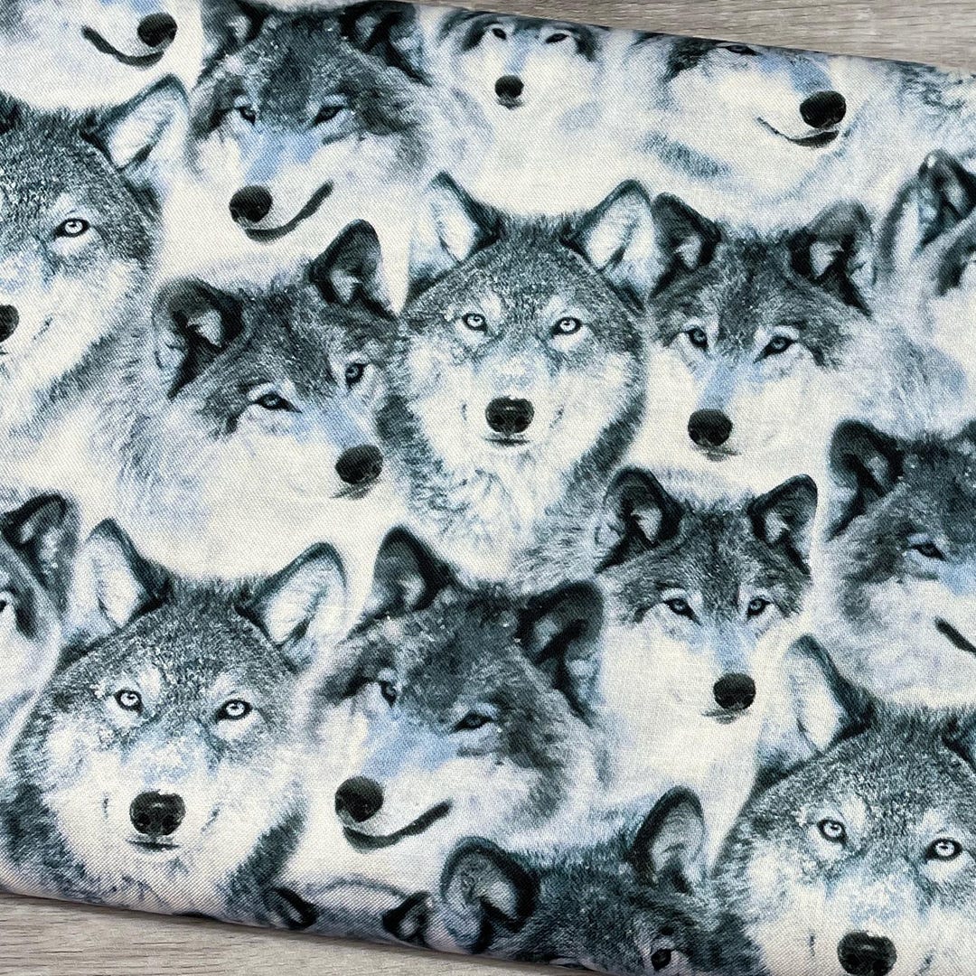 Wolf Fabric - Packed Wolves by Timeless Treasures - 100% Cotton Fabric ...