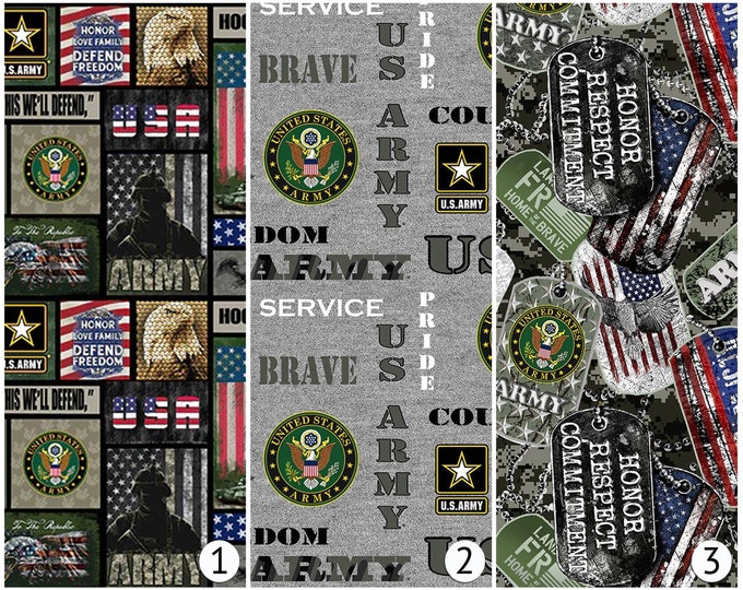 Army Fabric U.S. Military United States Army Sykel 100% Cotton Fabric ...