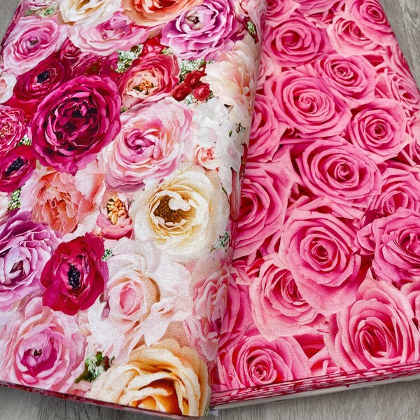 Rose Fabric - Etsy