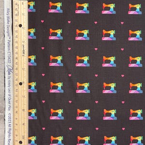 Rainbow Sewing Machine Fabric Riley Blake 100% Cotton Sewing Theme ...