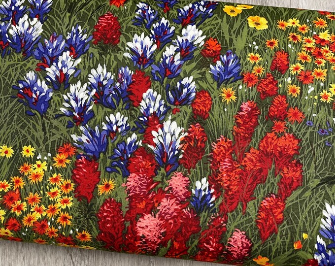 Wildflower Fabric - Michael Miller - 100% Cotton Fabric - Wildflowers ...
