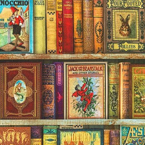 Library Book Fabric - Etsy