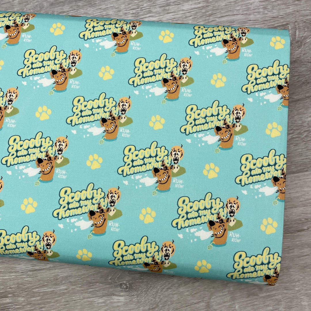 Scooby Doo Fabric Homework School Spirit Collection 100% Cotton Camelot ...
