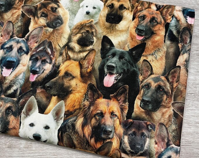 German Shepherds Fabric 665-multi Elizabeth's Studio 100% Cotton Best ...