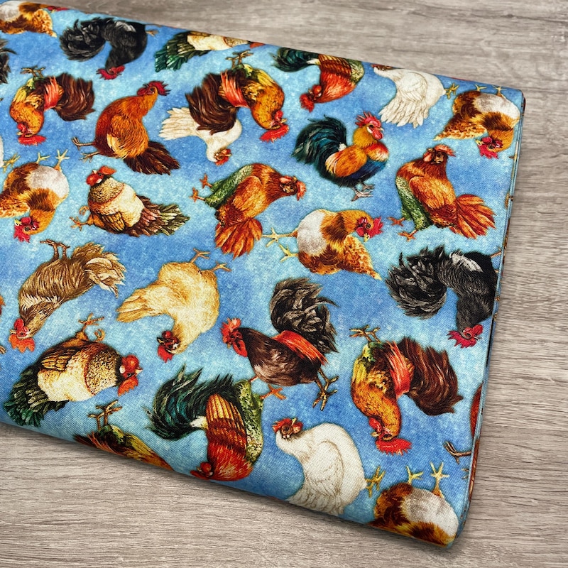 Rooster Fabric - Etsy