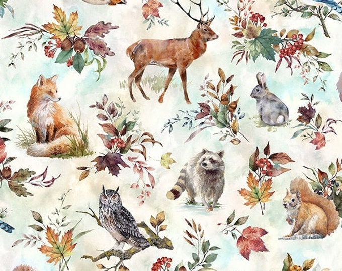 Forest Animal Fabric by the Yard - Forest Tales - Hoffman - 100% Cotton ...