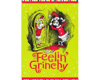 Grinch Fabric - Patch Holiday Dr. Seuss - Robert Kaufman - How the ...