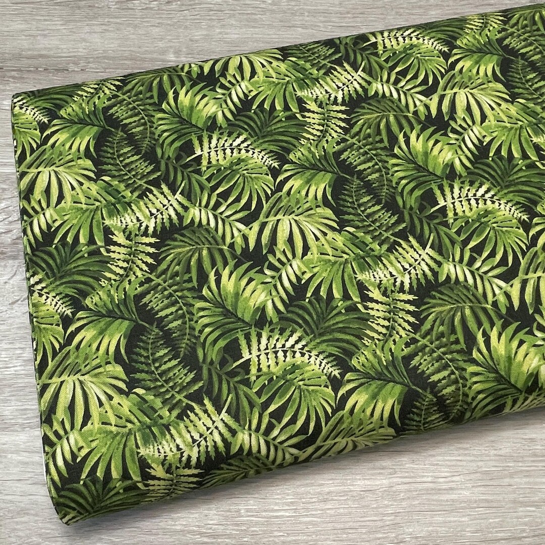 Fern Leaf Fabric Foliage Michael Miller 100% Cotton Forest Plant ...