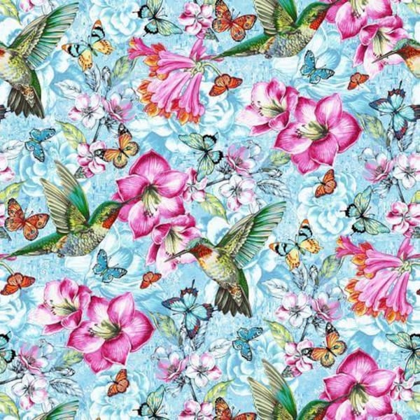 Hummingbird Fabric - Etsy