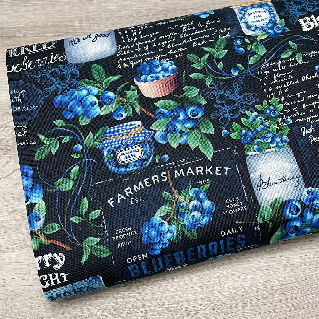 Blueberry Chalkboard by Timeless Treasures - Blueberry Delight ...