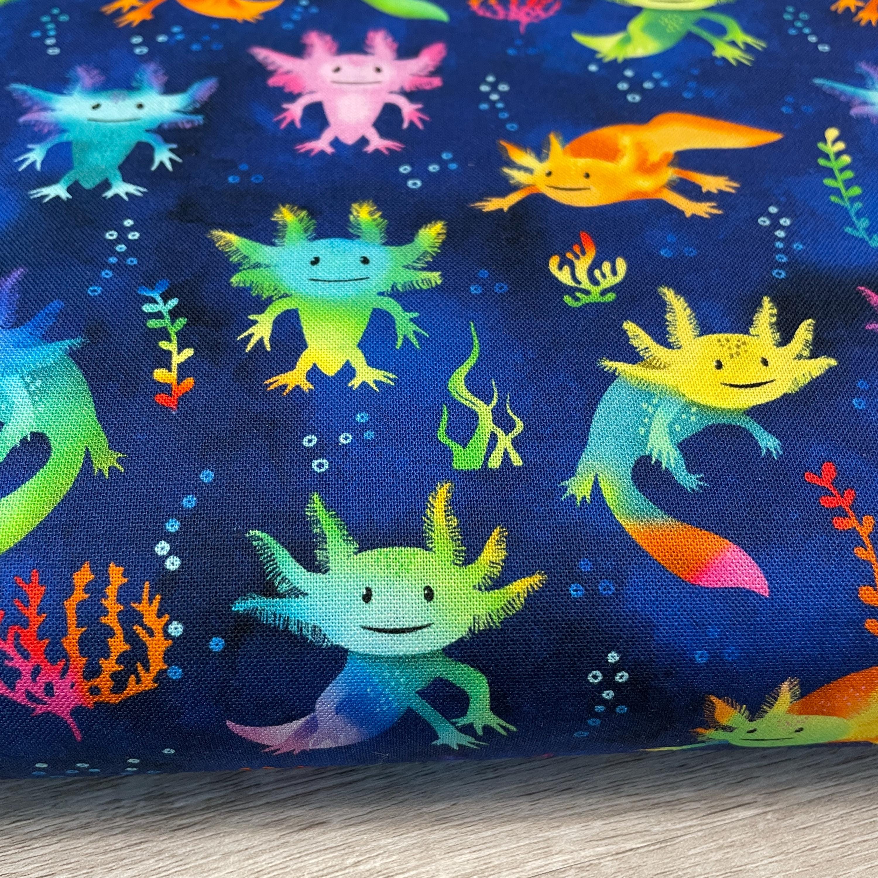 Cute Axolotl Salamanders Fabric - Timeless Treasures - 100% Cotton ...