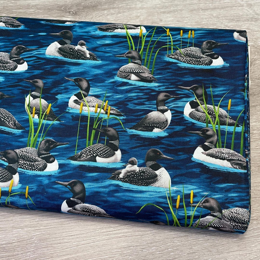 Loon Fabric - Timeless Treasures - Lake Life - 100% Cotton - Water Bird ...