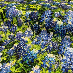 Bluebonnet Flowers - Benartex - 100% Cotton Fabric - Flowers of ...