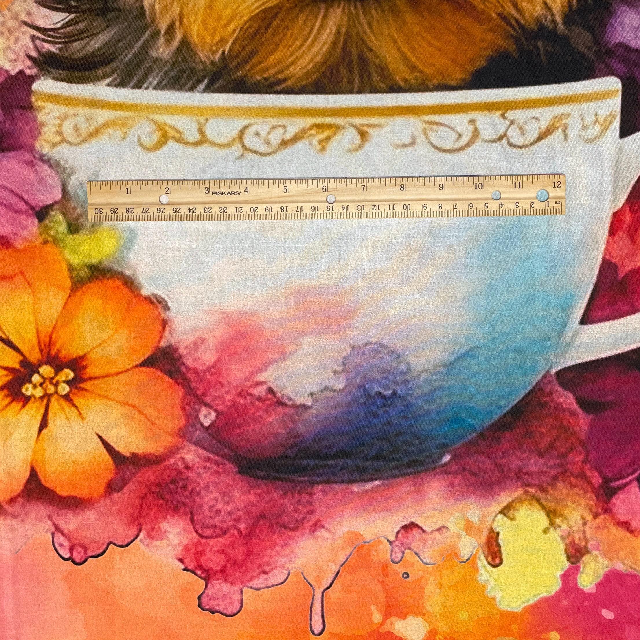 Yorkie Fabric Panel 35.5" X 44" - 100% Cotton - David Textiles ...