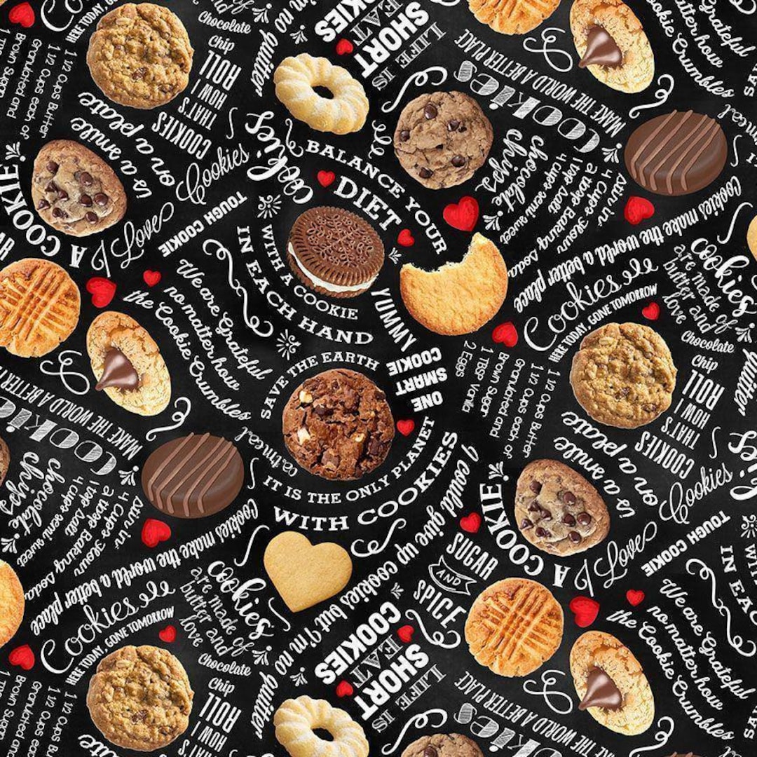 Smart Cookie Fabric - Timeless Treasures - 100% Cotton - Gail Cadden ...