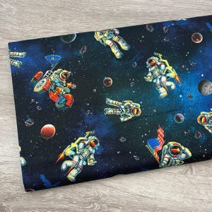 Astronaut Fabric - Space Travelers - Michael Miller - 100% Cotton - Solar System Material ...