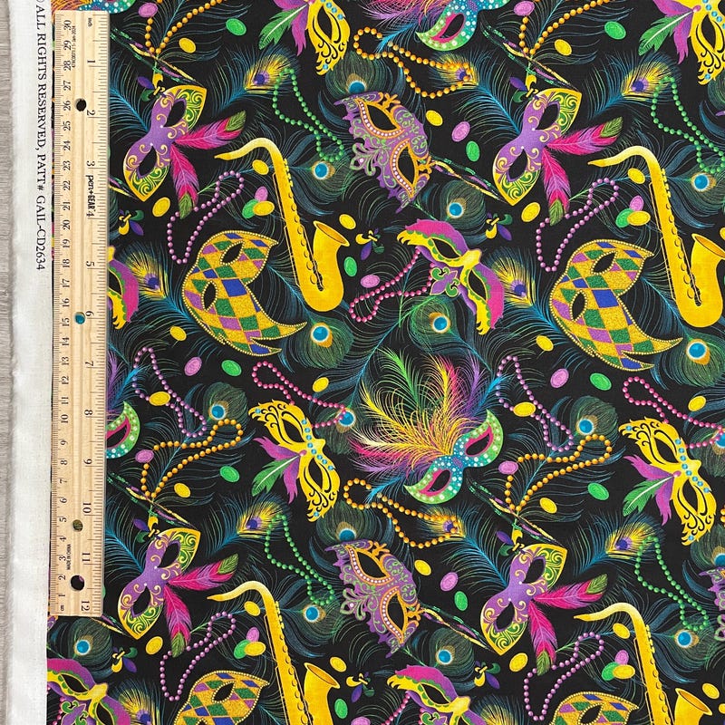 Mardi Gras Fabric - Etsy