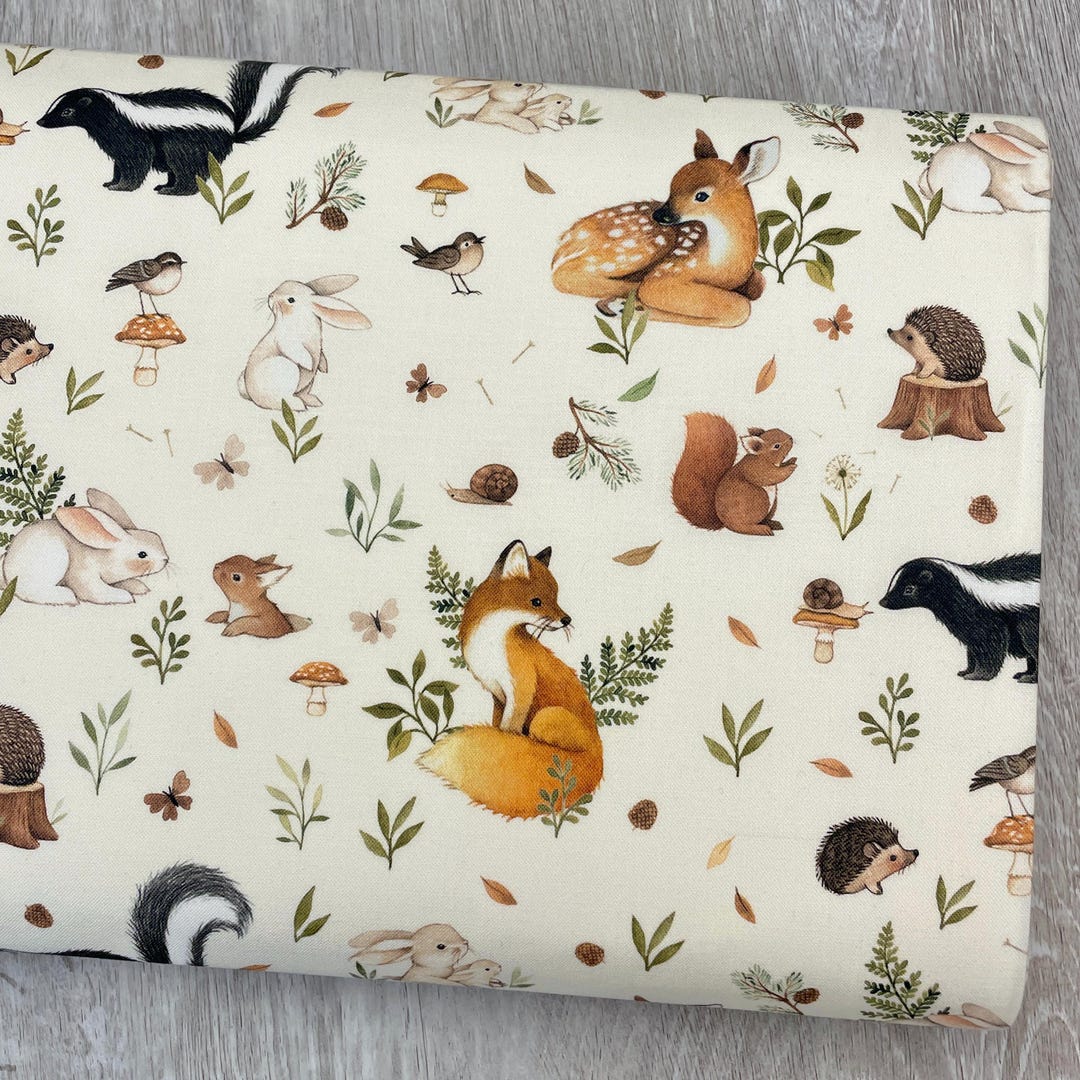 Forest Animal Fabric - Dear Stella - Little Fawn & Friends - 100% ...