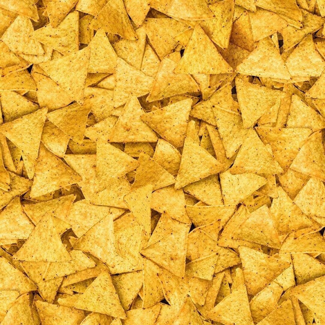 Nacho Chip Fabric by Timeless Treasures in Queso Emergency - Etsy