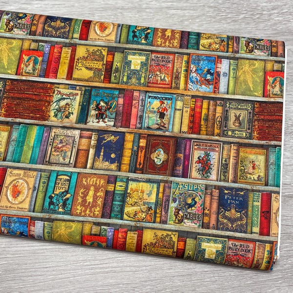 Library Book Fabric - Etsy