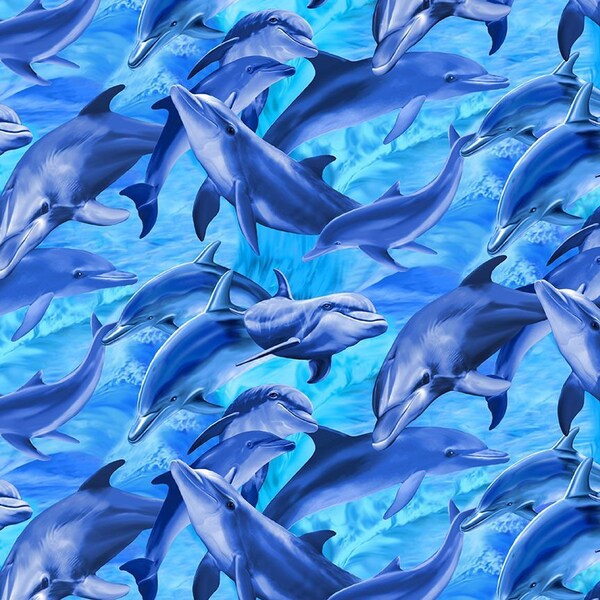 Dolphin Fabric - Etsy
