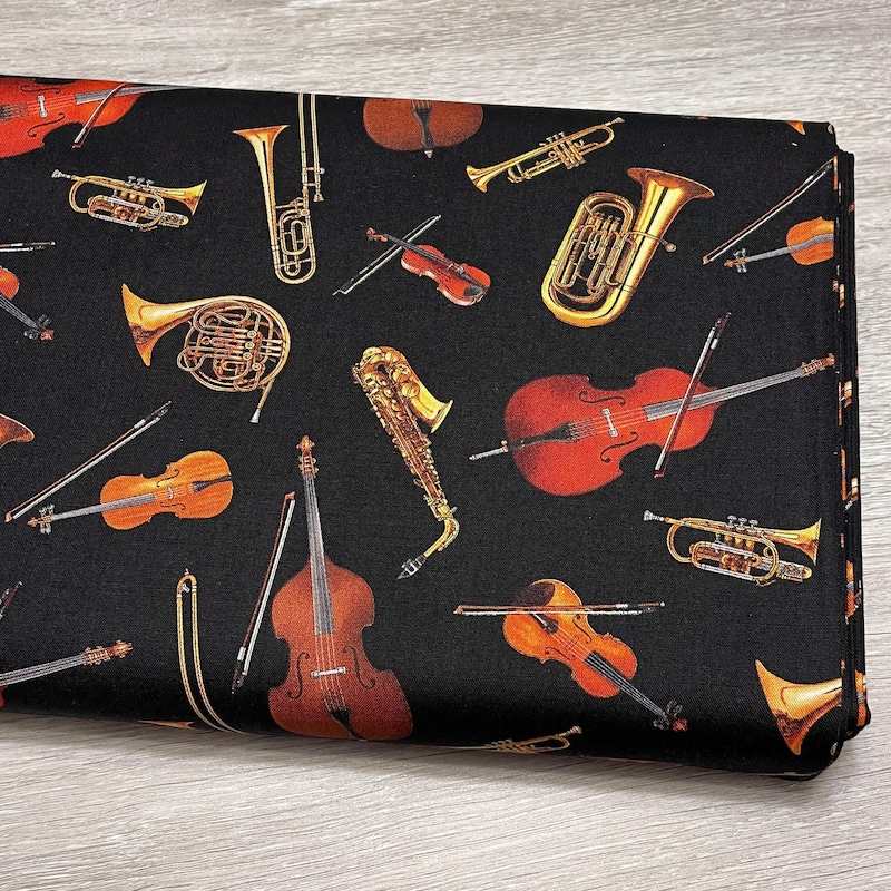 Musical Themes Fabric - Etsy