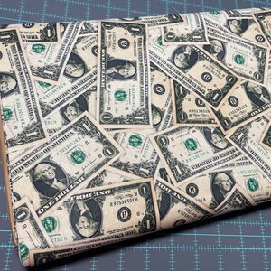 Money Fabric Dollar Bills 100% Cotton Fabric David Textiles Cash Bank ...
