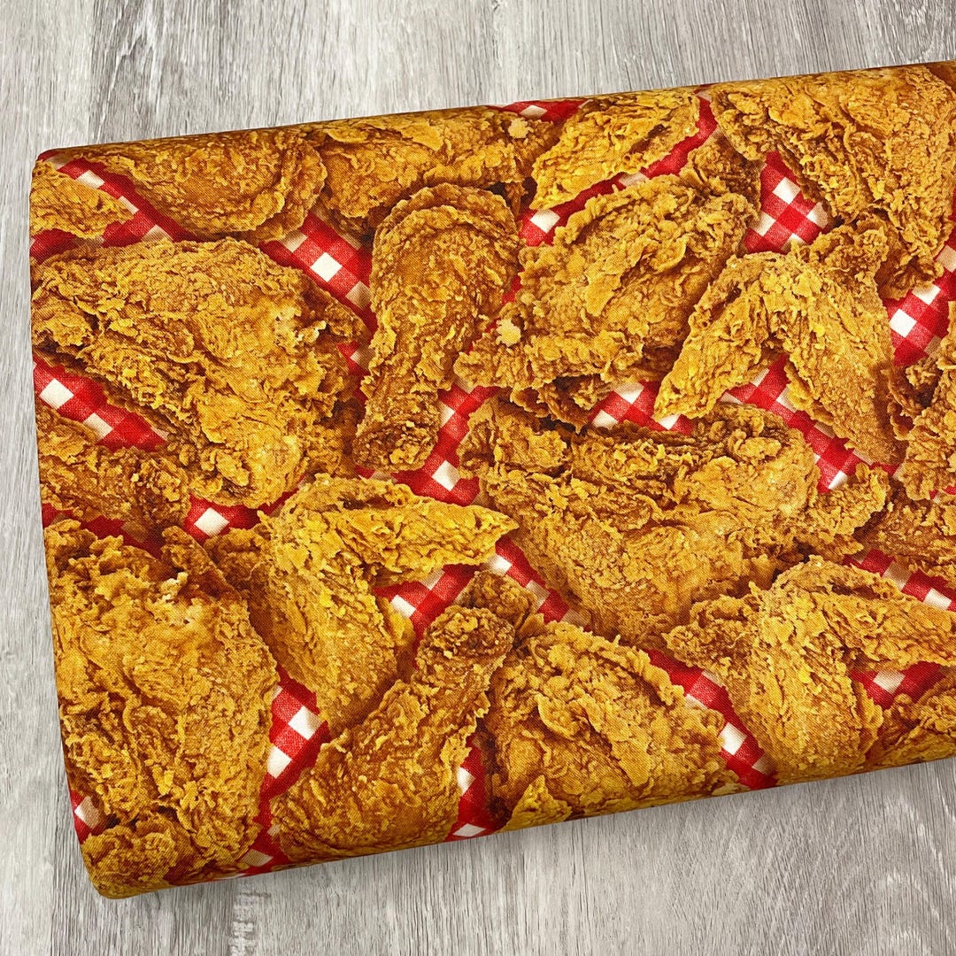 Fried Chicken Fabric - Feast Mode Collection - Robert Kaufman - 100% ...