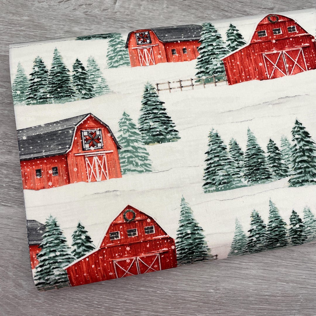 Barn Fabric - Country Cardinals Collection by Wilmington Prints - 100% ...