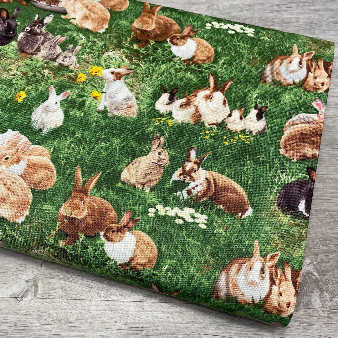 Bunny Fabric - Rabbits - Farm Animals Collection by Elizabeth's Studio ...