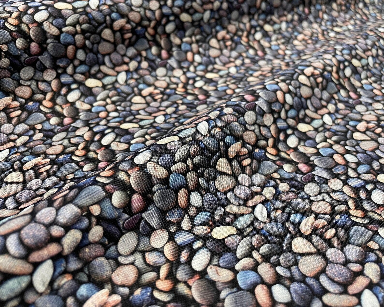 Stone Fabric by the Yard - Blue - Landscape Medley Collection ...