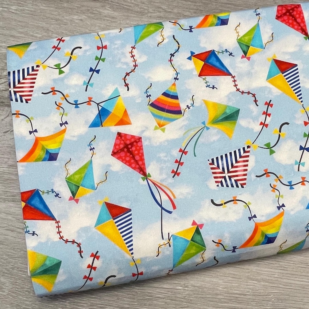Kite Flying Fabric - Pool Party - Timeless Treasures - 100% Cotton ...