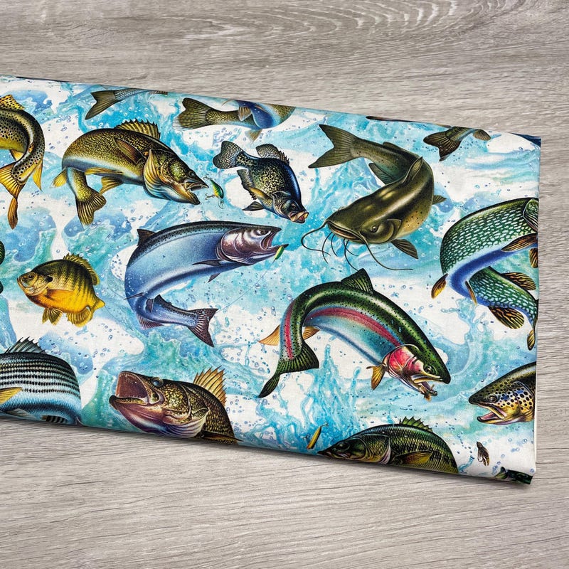 100% Cotton Fish Quilt - Etsy