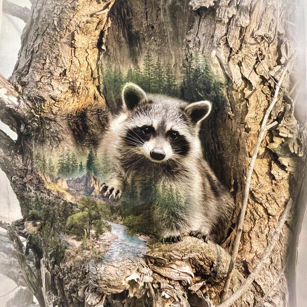 Raccoon Panel - Etsy