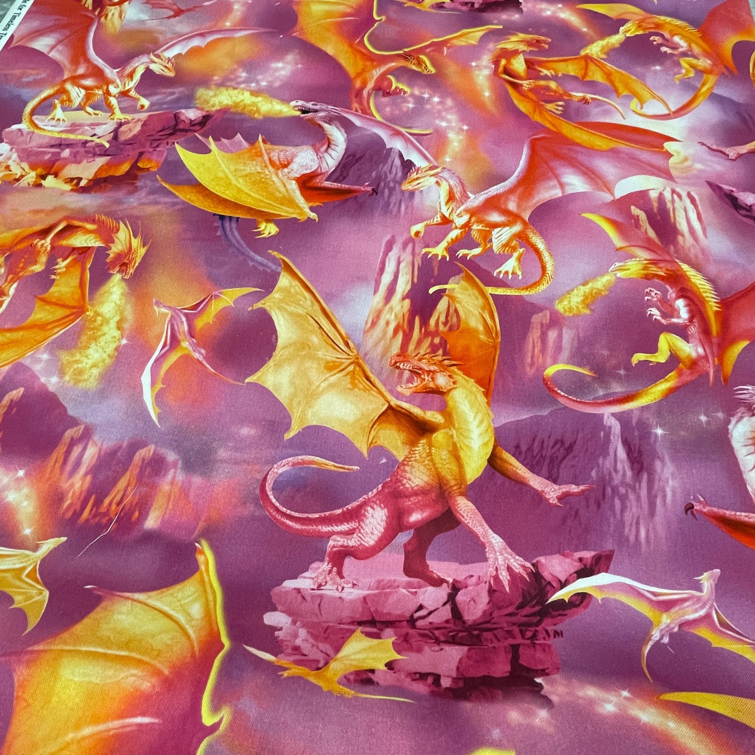 Dragon's Majesty Fabric - Timeless Treasures - 100% Cotton - LARGE ...