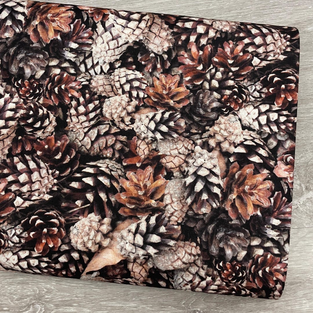 Pine Cone Fabric - Tree Farm Collection by Hoffman - 100% Cotton - Pine ...