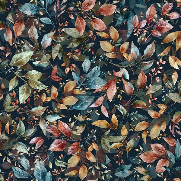 Leaf Print Fabric - Etsy
