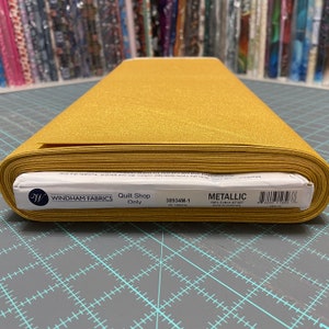 Gold Quilting Cotton Metallic Gold 38934M-1 by Whistler Studios for ...